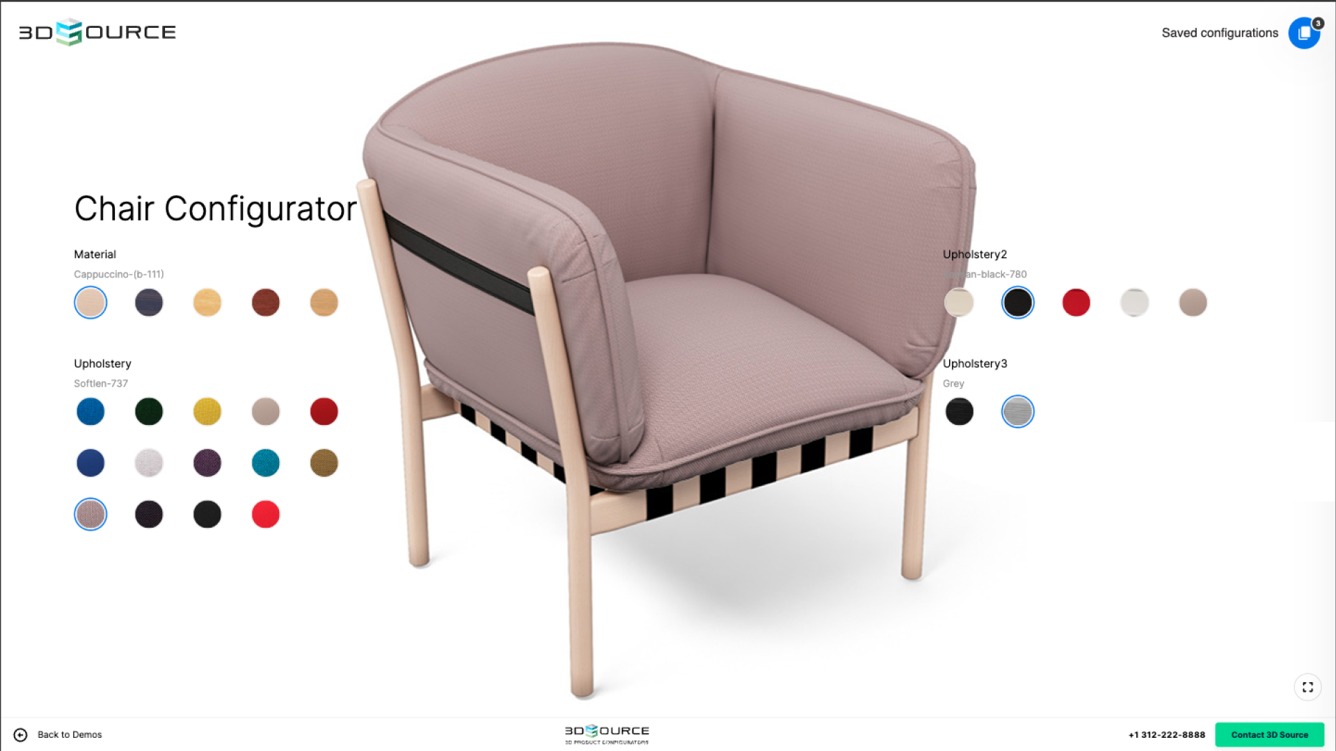 3D Chair Configurator - Furniture Configurator | 3D Source